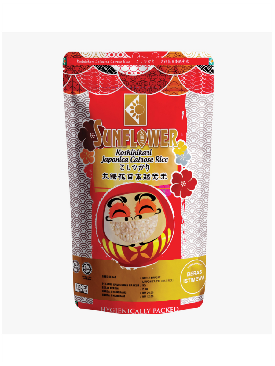 SUNFLOWER KOSHIHIKARI JAPONICA CALROSE RICE 2KG – Village Grocer ...