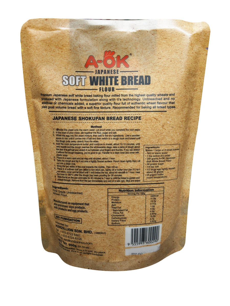A-OK JAPANESE SOFT WHITE BREAD FLOUR 900G – Village Grocer - Paradigm ...